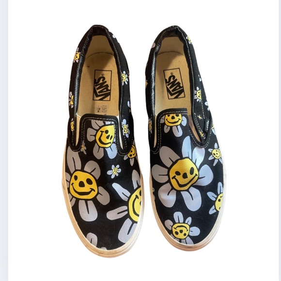 Vans | Shoes | Mens Vans Classic Slip Ons Trippy Gin Black Yellow ...